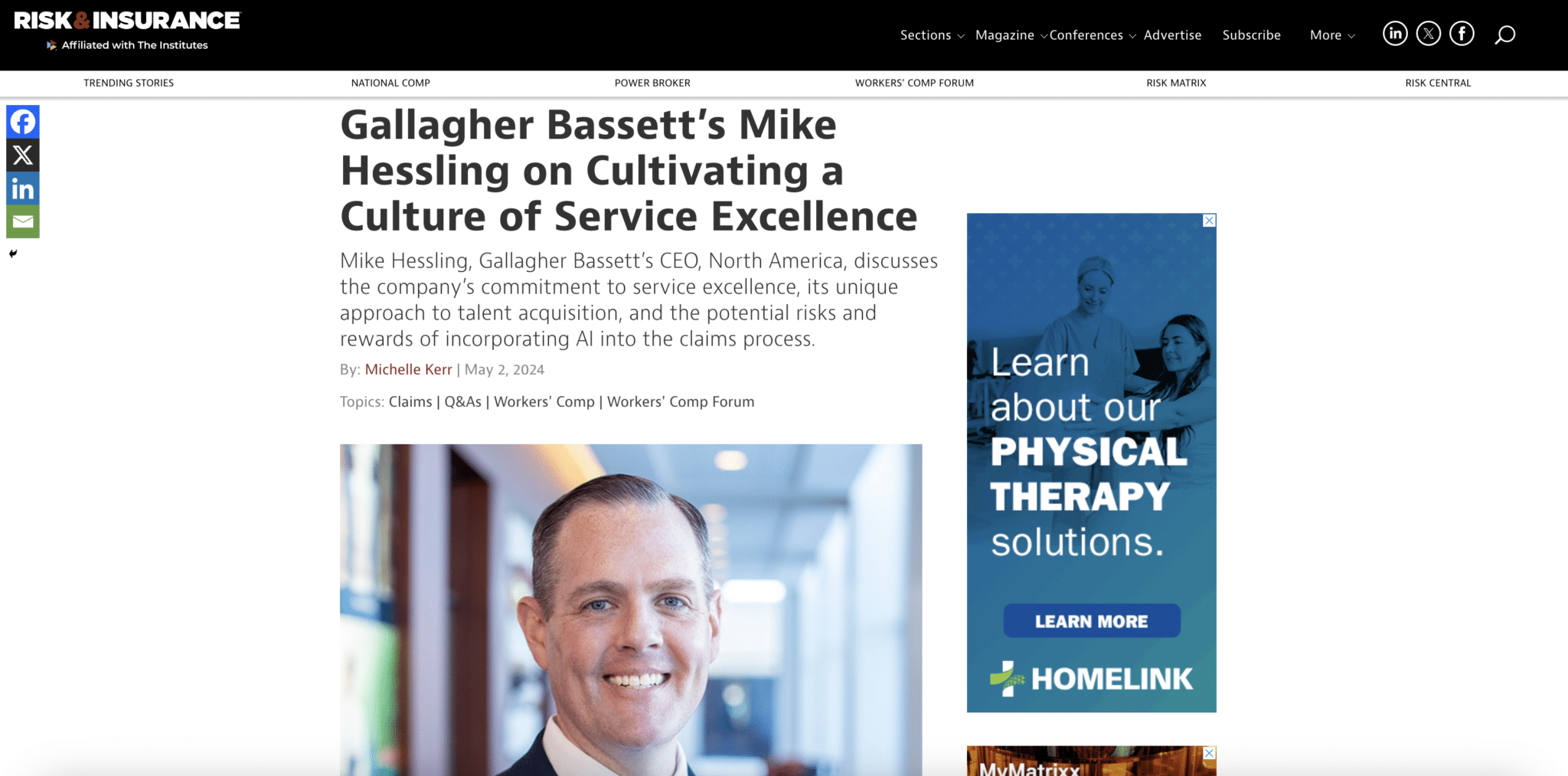 Gallagher Bassett’s Mike Hessling on Cultivating a Culture of Service Excellence - Gallagher Bassett